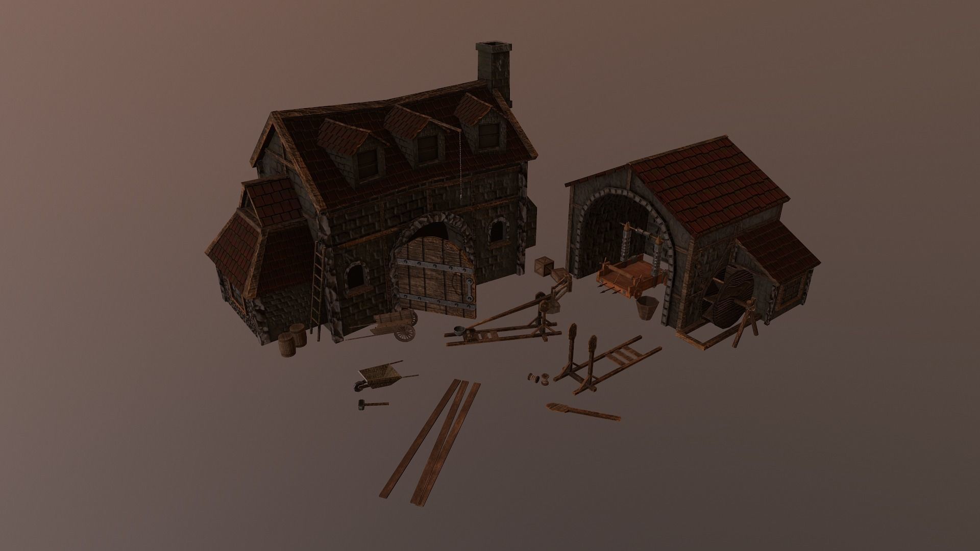 3D model Medieval Workshop Level 5 VR / AR / low-poly | CGTrader