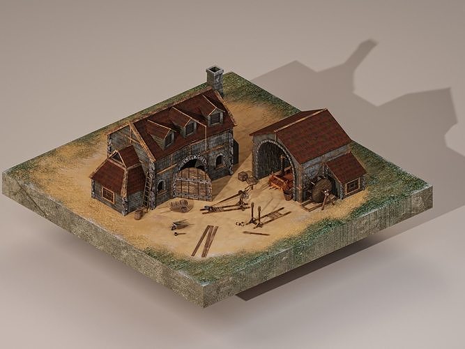 3D model Medieval Workshop Level 5 VR / AR / low-poly | CGTrader