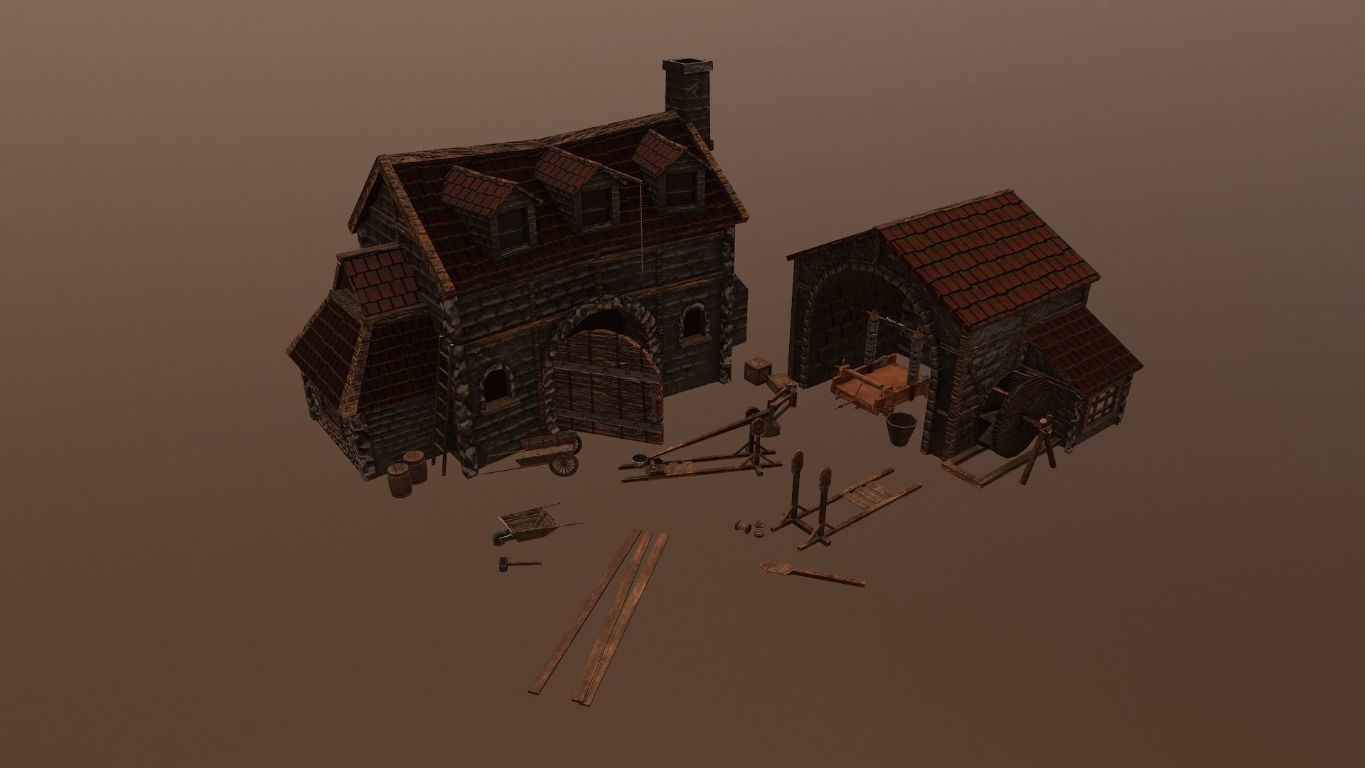 3D model Medieval Workshop Level 5 VR / AR / low-poly | CGTrader
