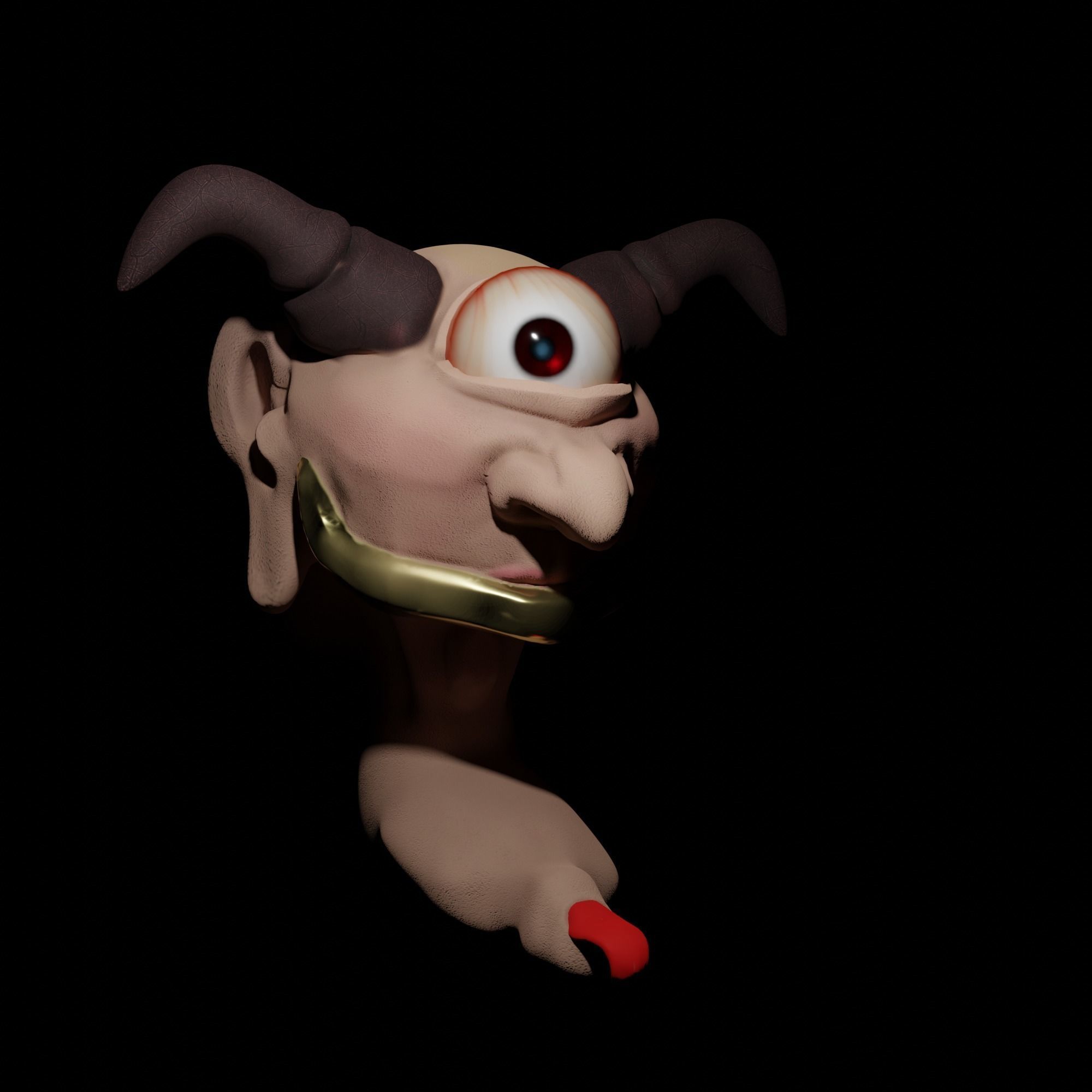 one eye one leg demon high poly 3D model | CGTrader