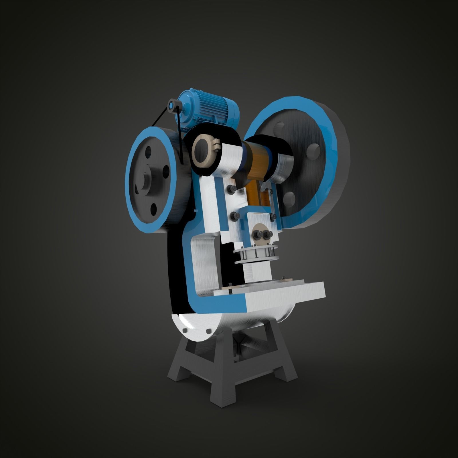 Press Machine 3D model | CGTrader
