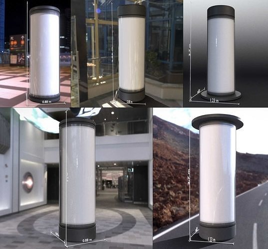 All Advertising Pillar with Glass 3D Model Collection | CGTrader