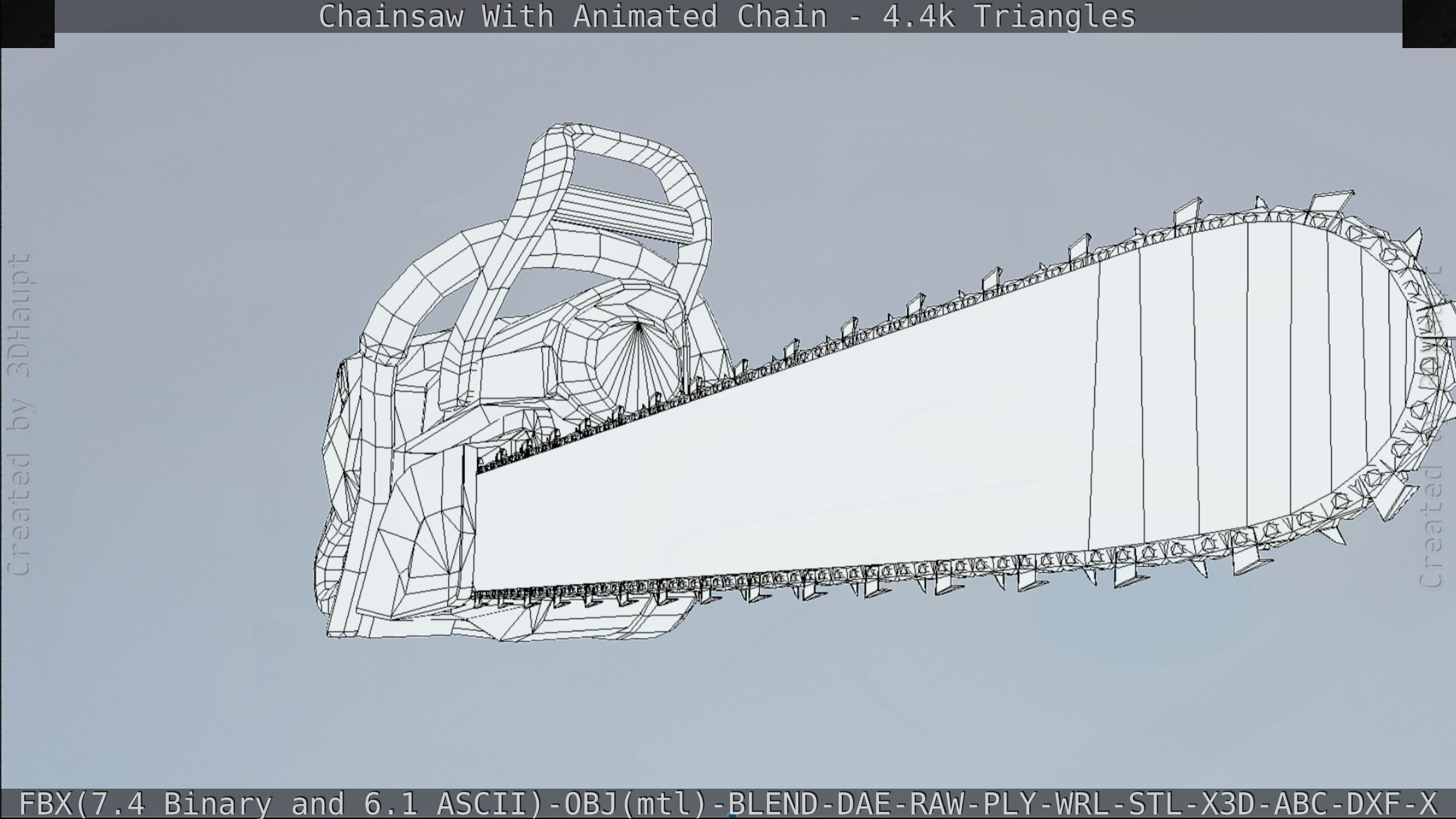 3D model Chainsaw Animated VR / AR / low-poly animated | CGTrader