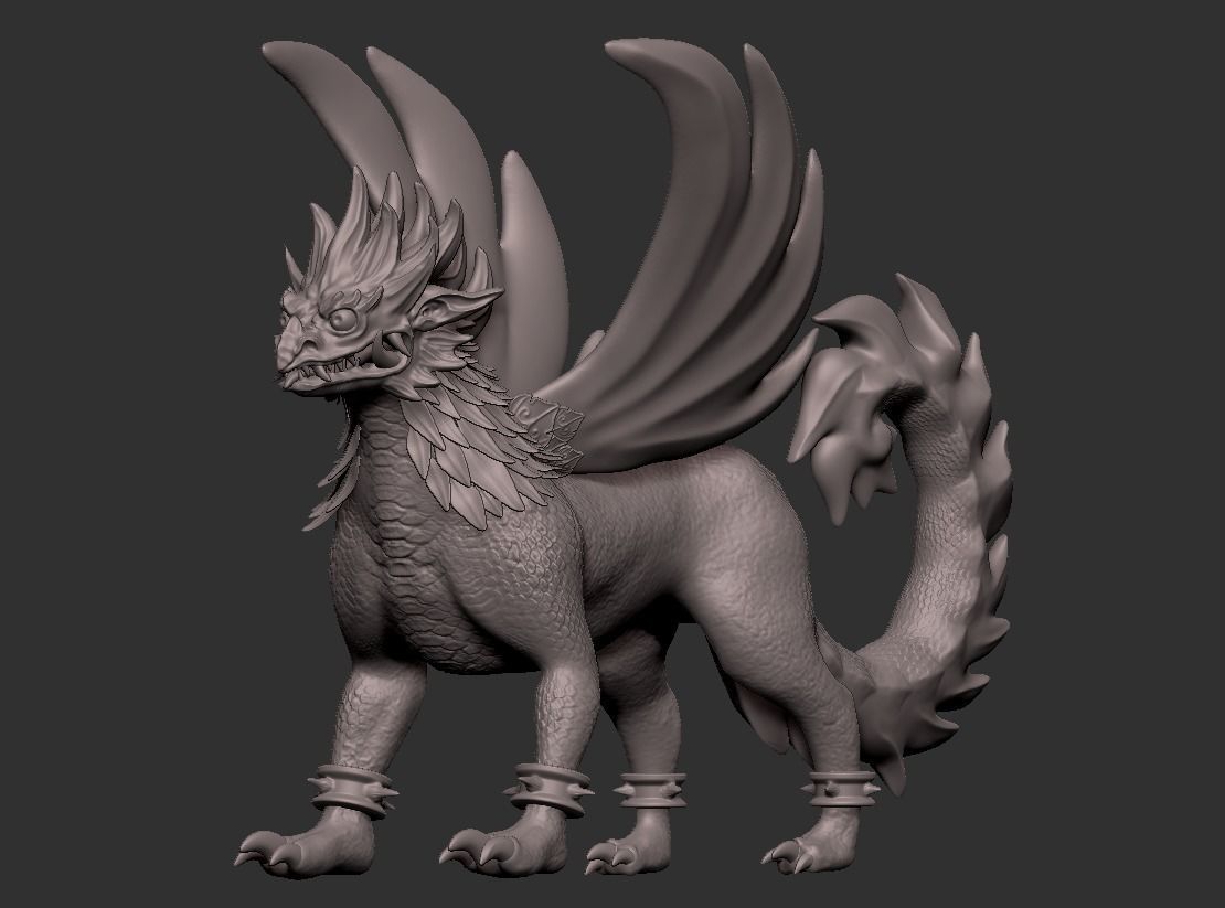 Singa Garuda Sculpture Balinese Guardian 3D model 3D printable | CGTrader
