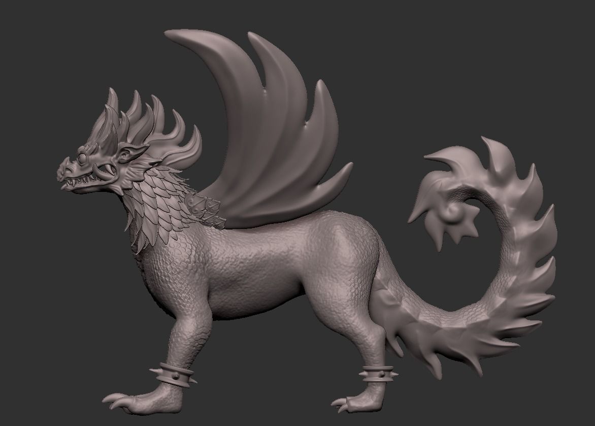 Singa Garuda Sculpture Balinese Guardian 3D model 3D printable | CGTrader
