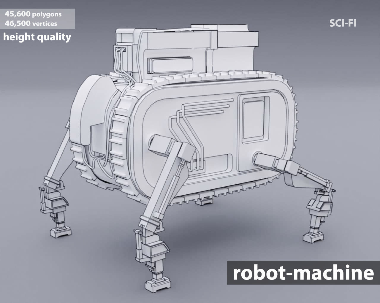 3D model Robot Machine height-resolution VR / AR / low-poly | CGTrader