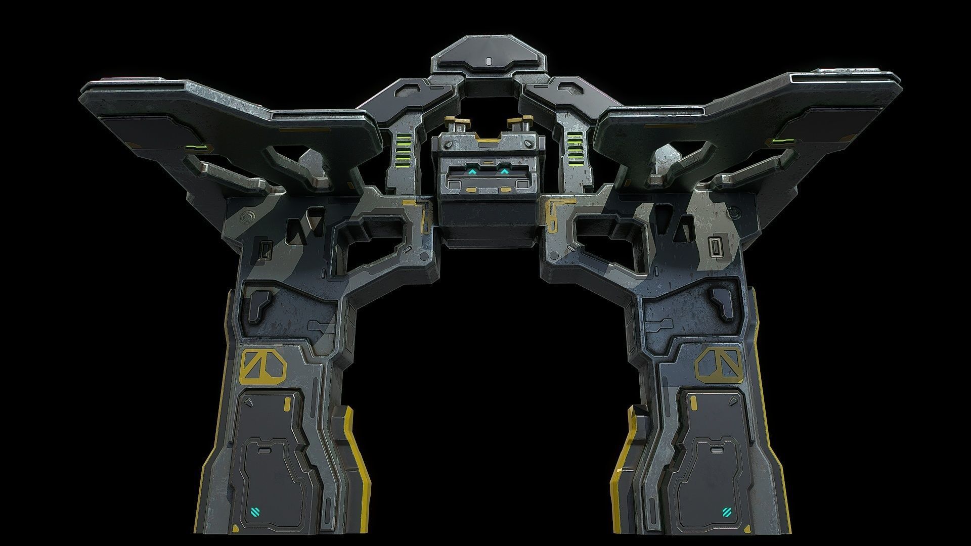 3D model Sci fi arch with platforms VR / AR / low-poly | CGTrader