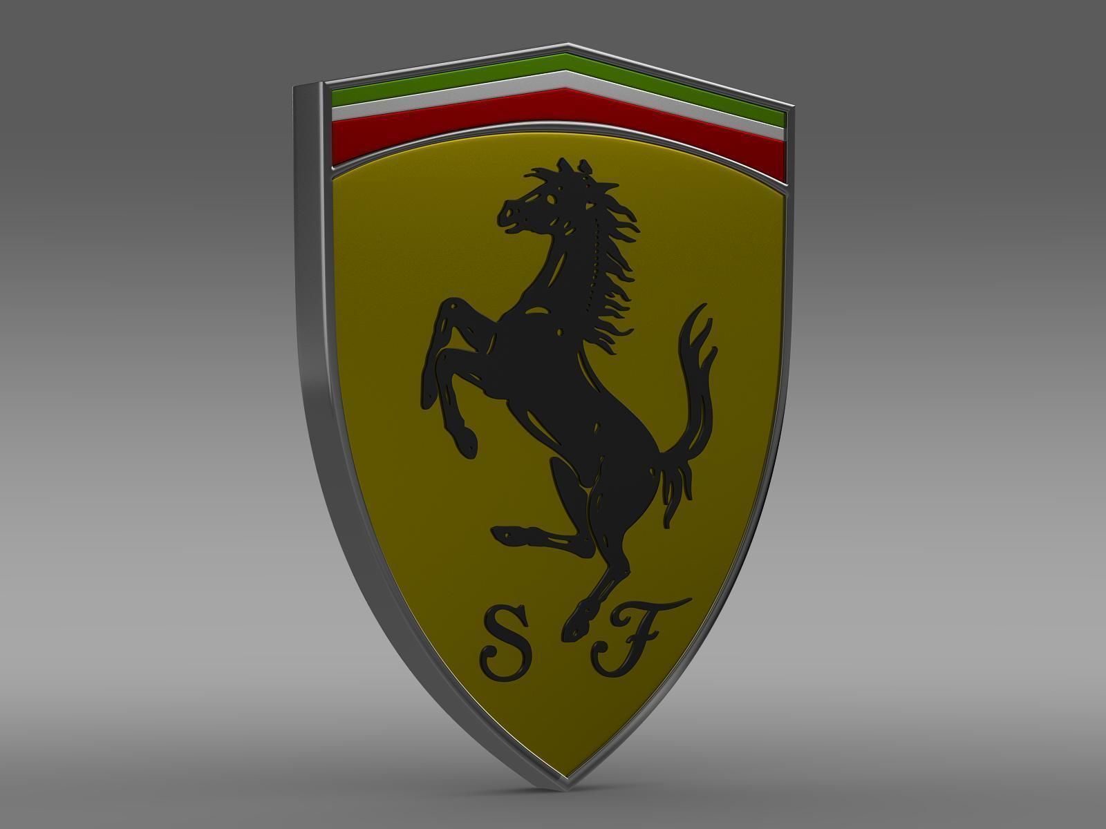 Ferrari logo 3D model | CGTrader