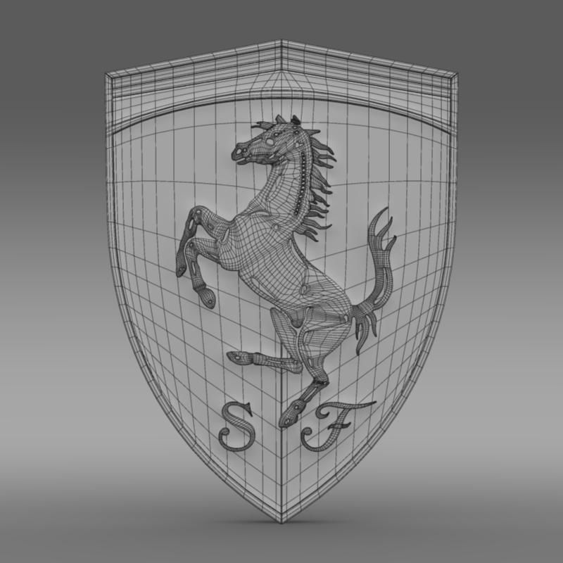 Ferrari logo 3D model | CGTrader