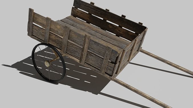 Wooden Cart free 3D model | CGTrader