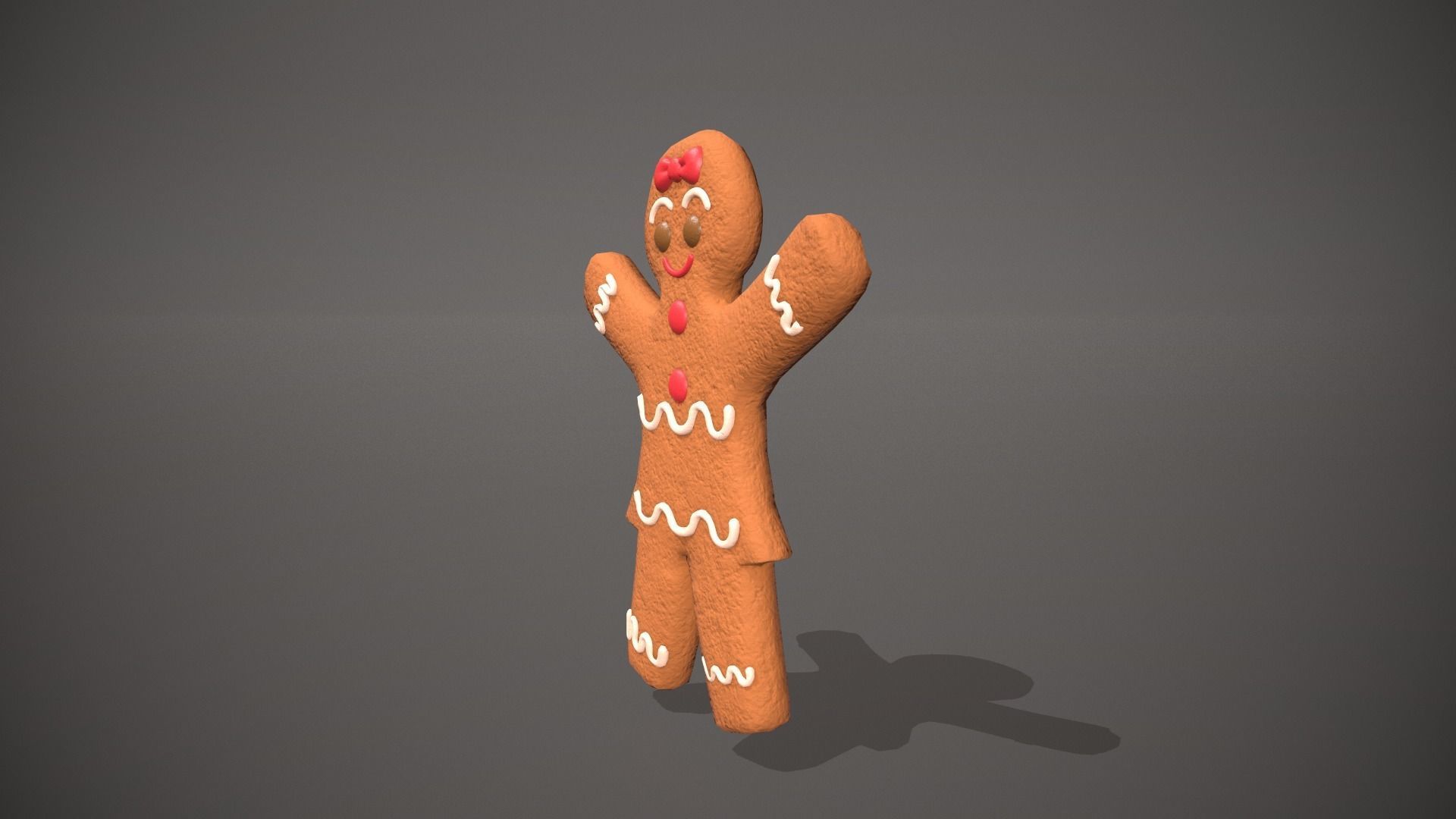3D model Gingerbread Girl VR / AR / low-poly | CGTrader