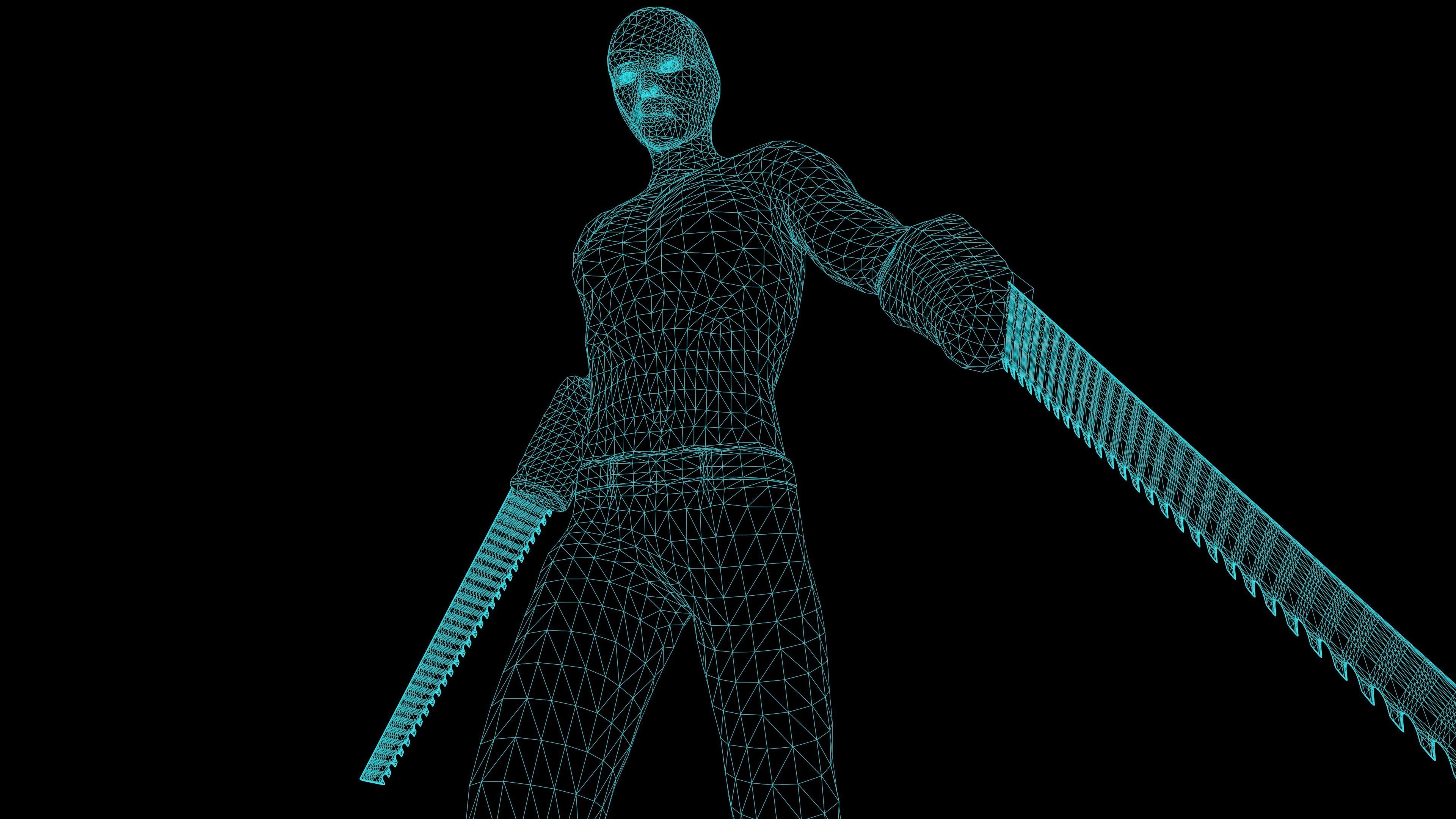 3D model Zombie saw mutant VR / AR / low-poly | CGTrader