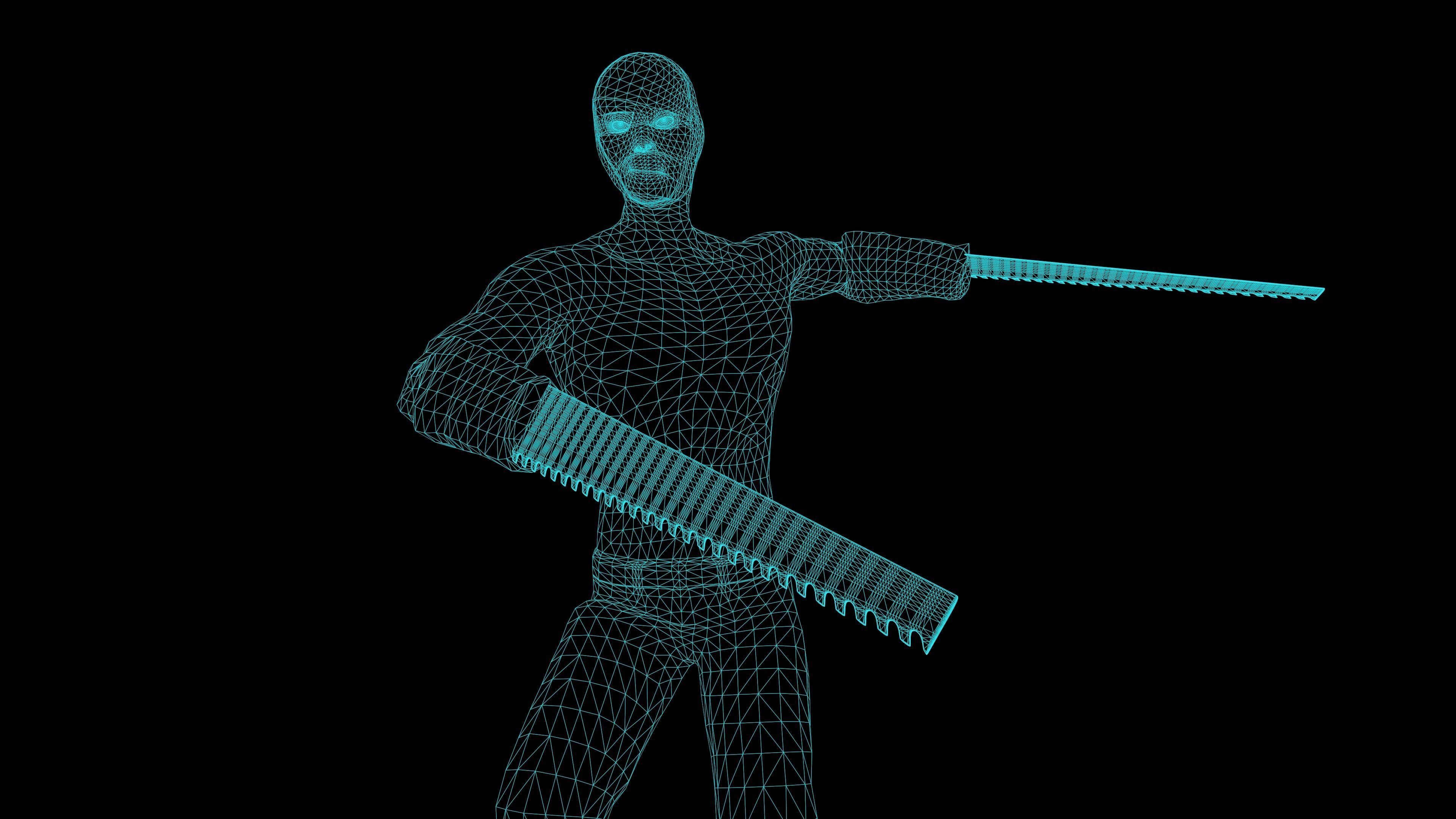 3D model Zombie saw mutant VR / AR / low-poly | CGTrader