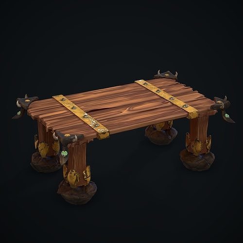 3D model Stylized Old Table VR / AR / low-poly | CGTrader