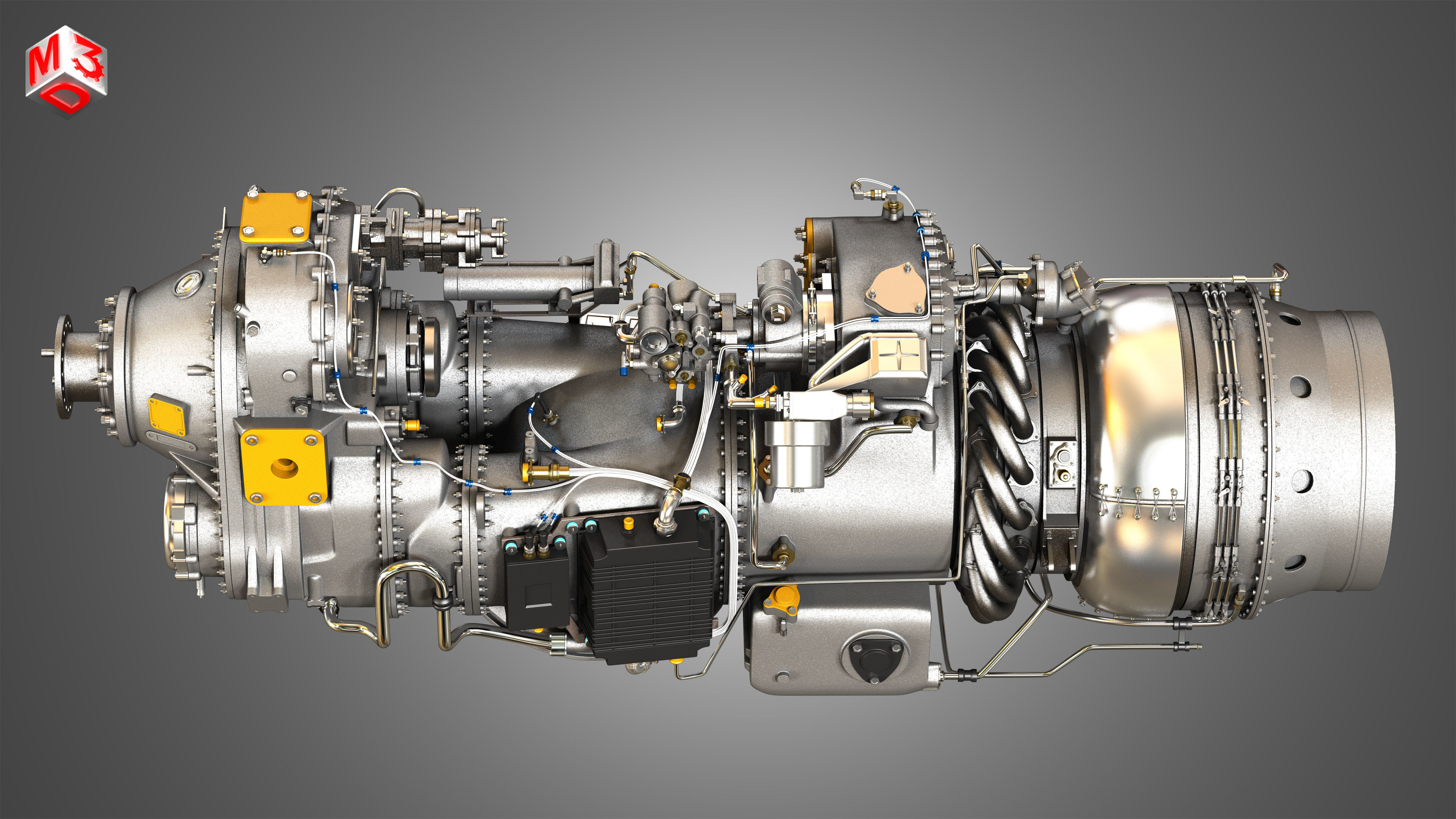 PW Canada - PW100 Turboprop Engine 3D model | CGTrader