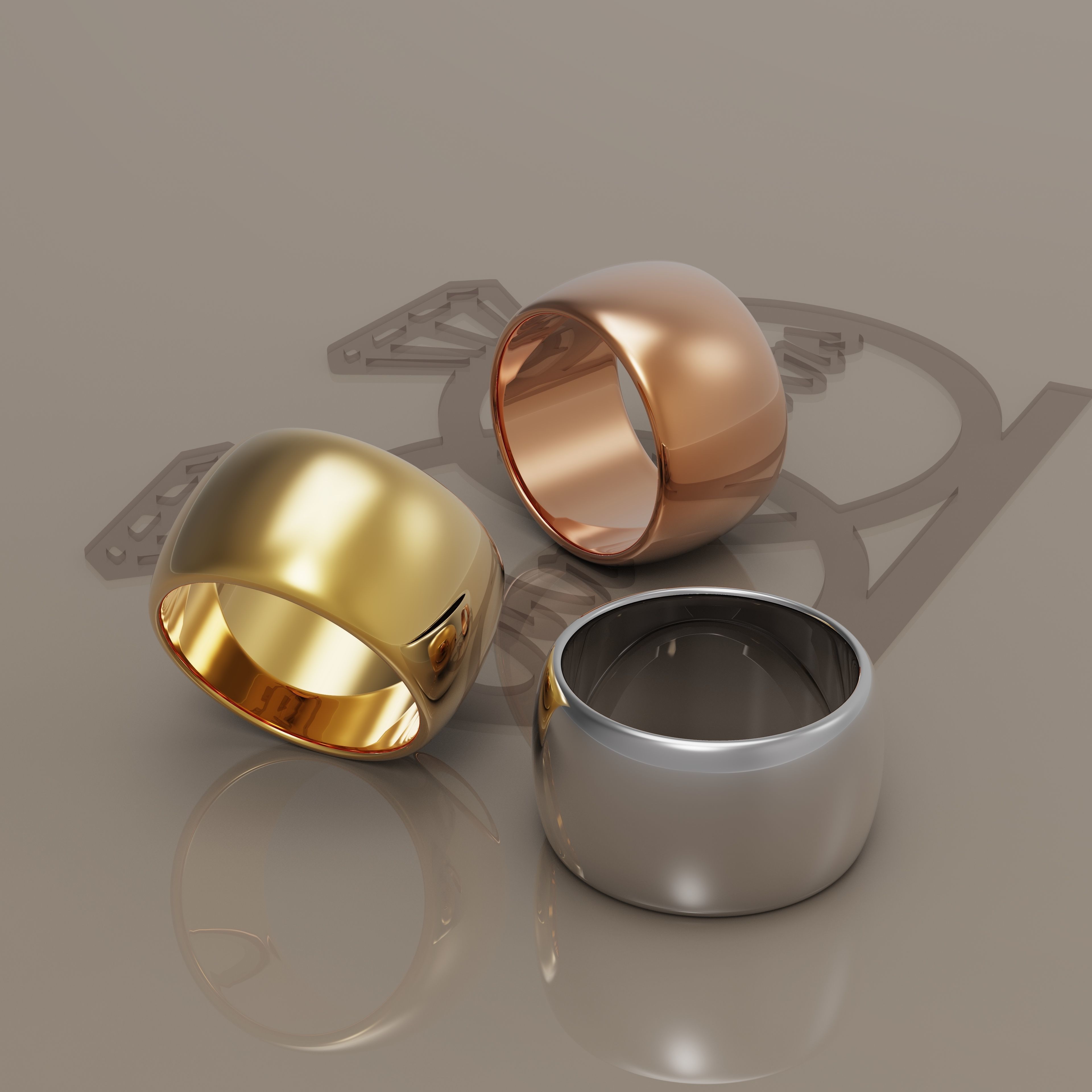 Simple wedding ring 3D model 3D printable | CGTrader