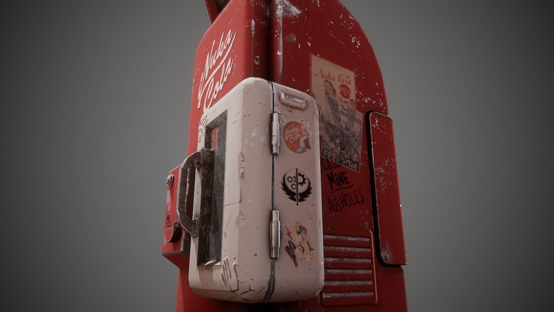 3D model Fallout - Nuka Cola Vending Machine VR / AR / low-poly | CGTrader