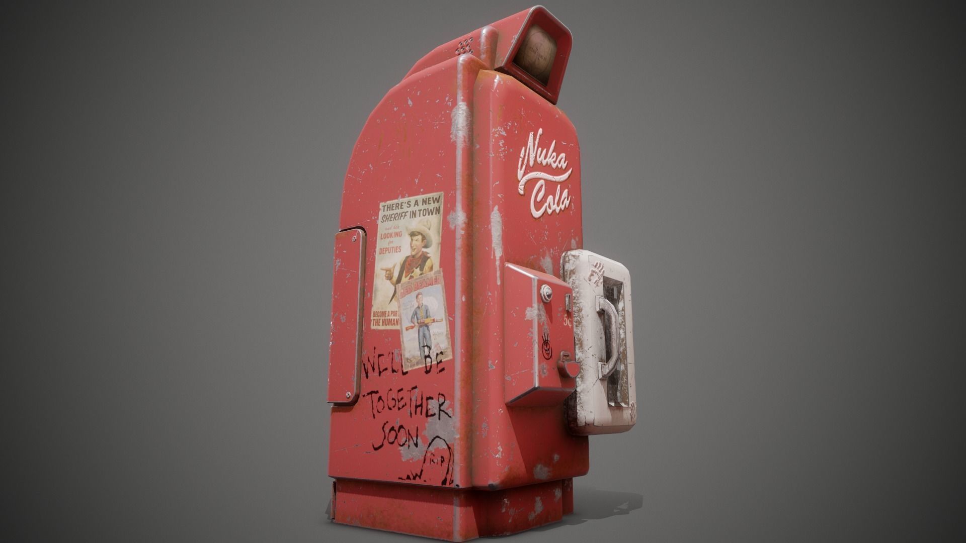 3D model Fallout - Nuka Cola Vending Machine VR / AR / low-poly | CGTrader