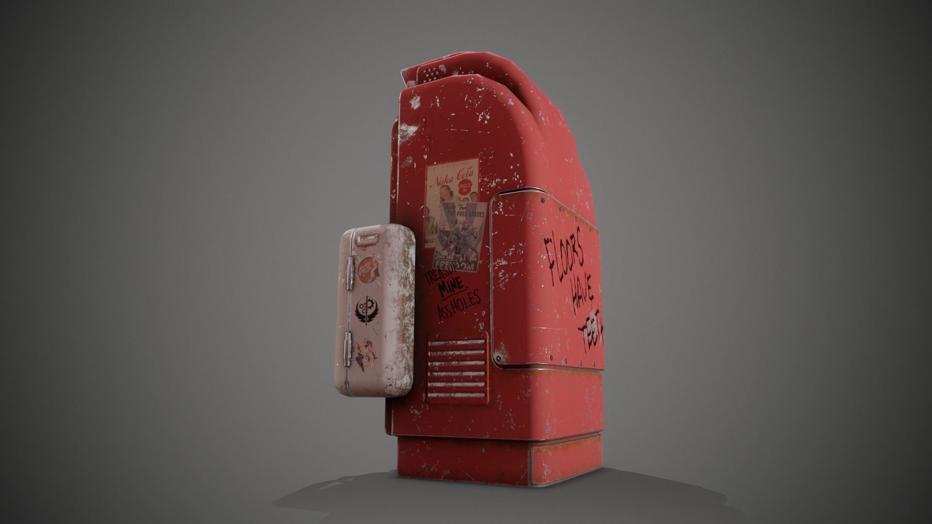 3D model Fallout - Nuka Cola Vending Machine VR / AR / low-poly | CGTrader