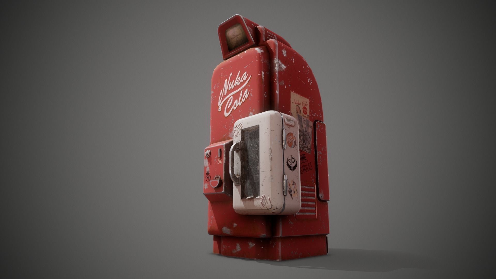 3D model Fallout - Nuka Cola Vending Machine VR / AR / low-poly | CGTrader
