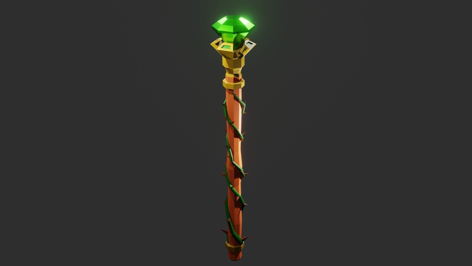 3D model Mage Staff VR / AR / low-poly | CGTrader