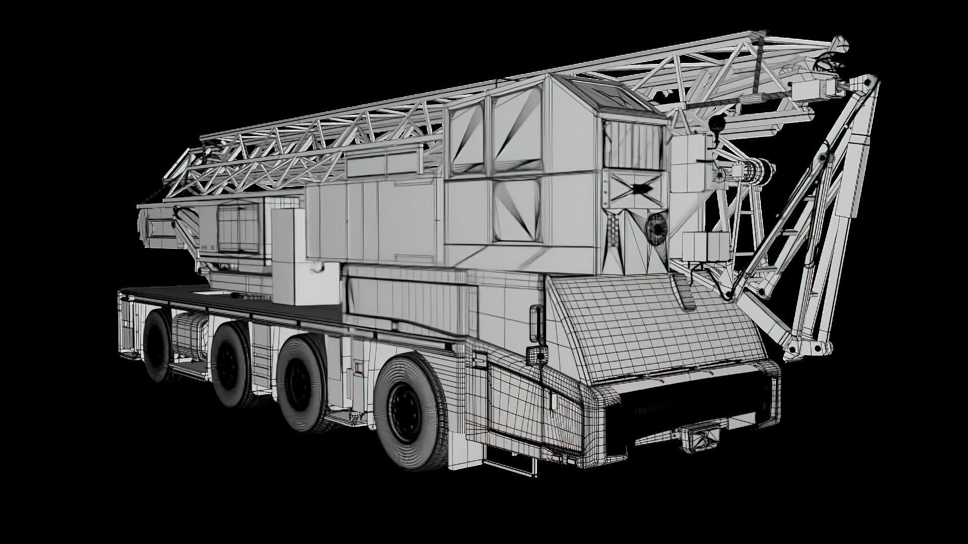 Mobile Crane Spierings AT4 3D model | CGTrader