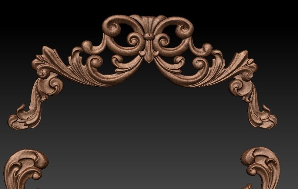 Picture frame Decor ornamental pattern 3D model 3D printable | CGTrader