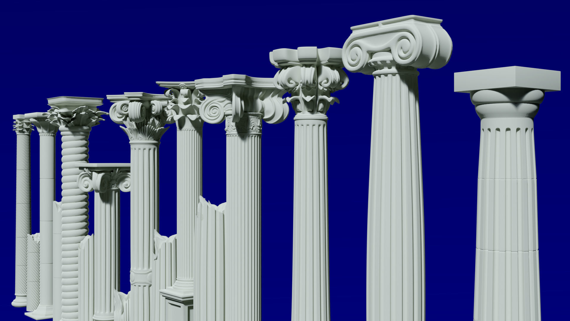Columns Classic 3D model | CGTrader