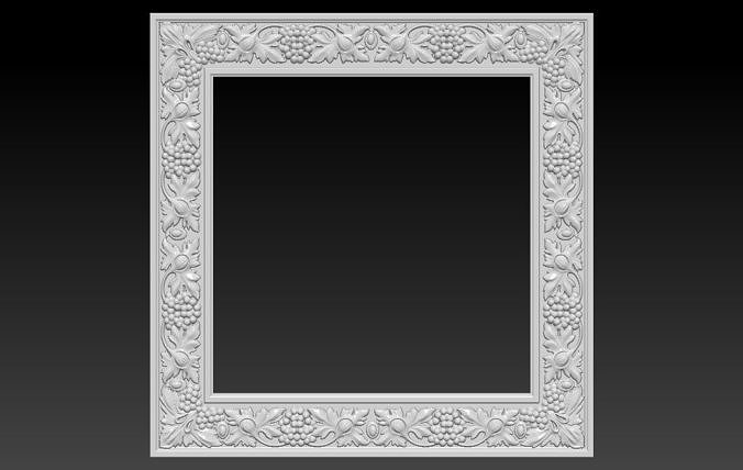 Carved Picture Frame 3D model 3D model 3D printable | CGTrader