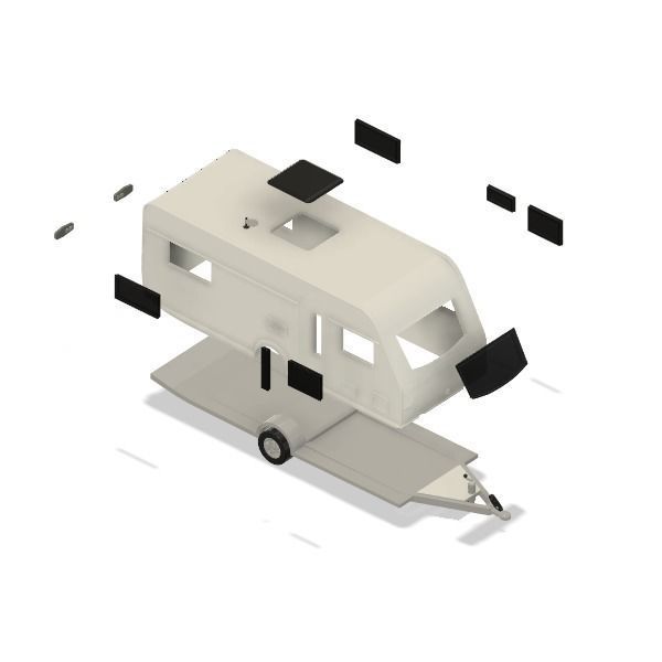 3d printable caravan - Hi poly 3D model 3D printable | CGTrader