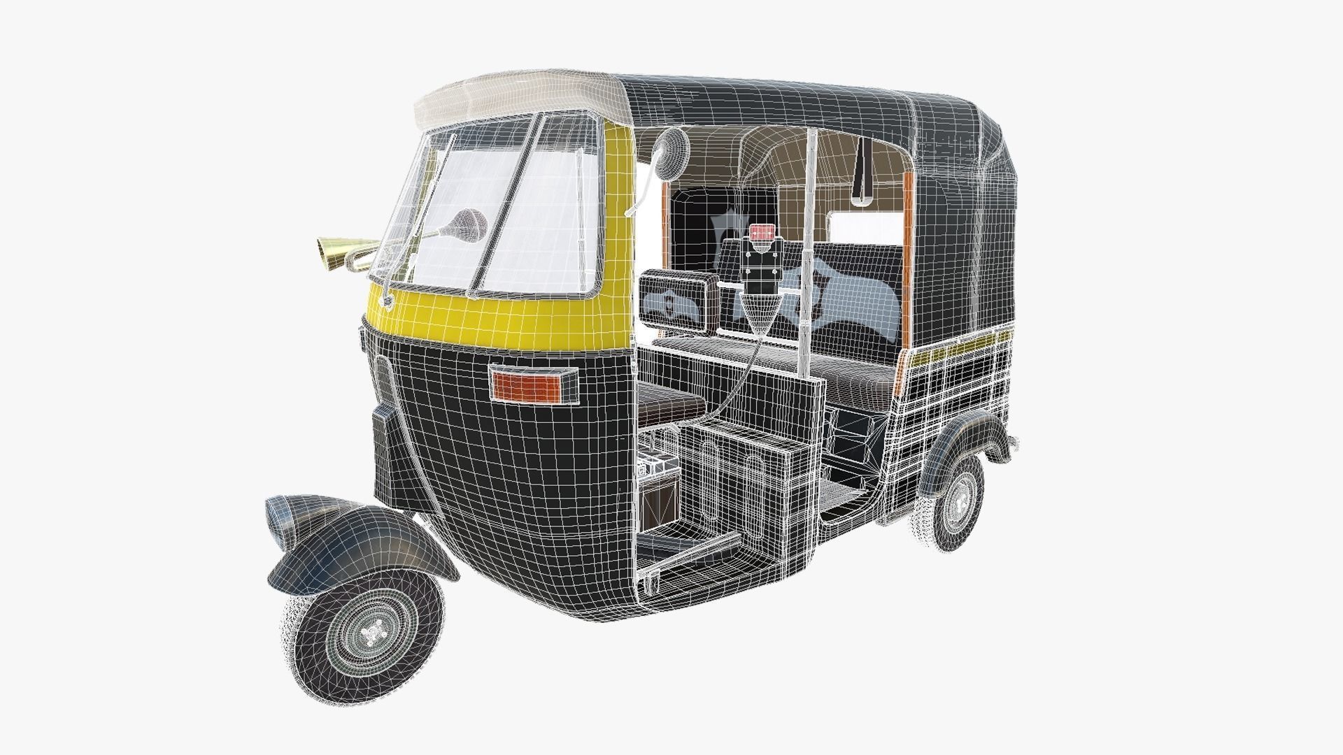 Bajaj Indian Auto Rickshaw 3D model | CGTrader