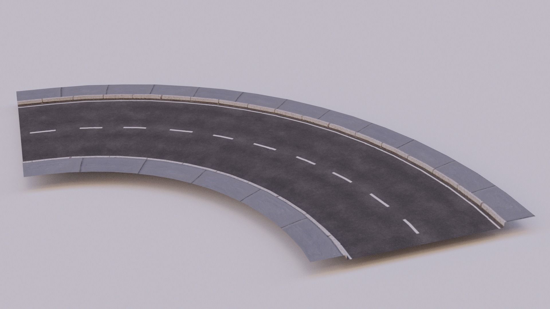 3D model Modular Roads - Low Poly PBR VR / AR / low-poly | CGTrader