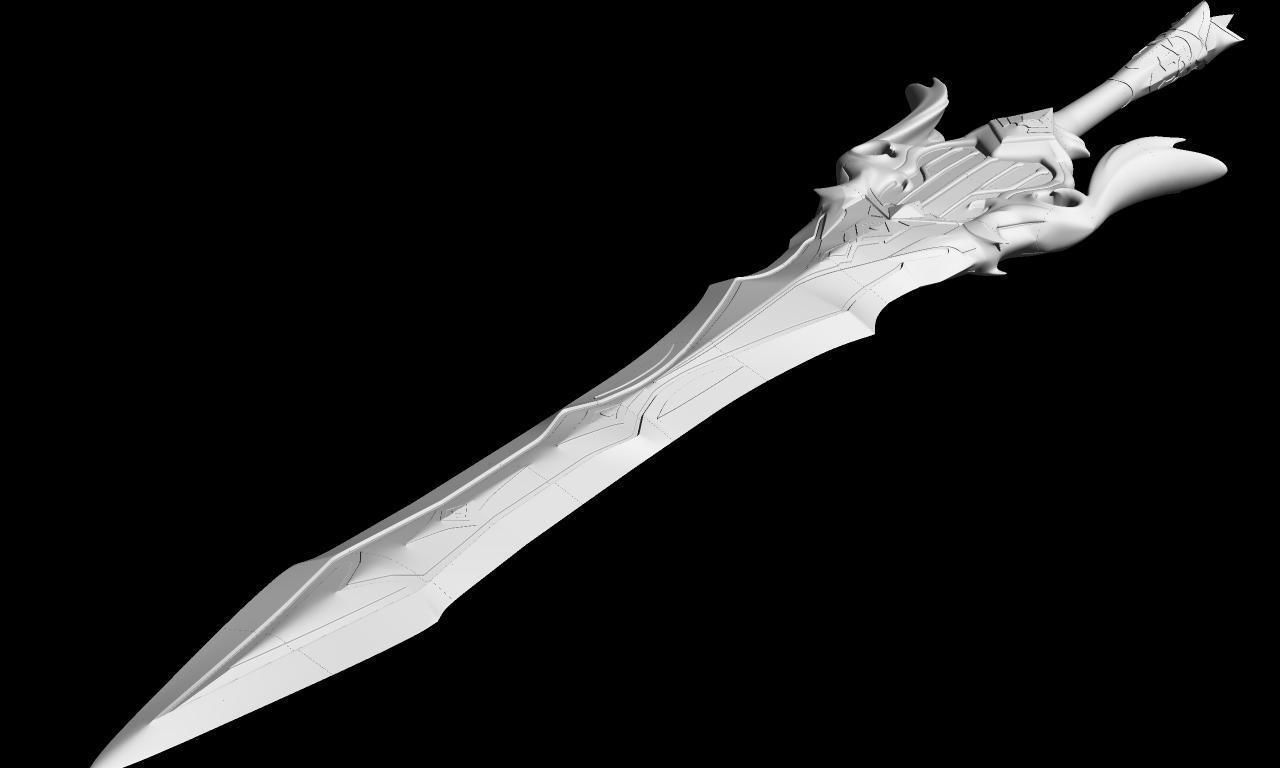 Genshin Impact Song of Broken Pines Eula Sword 3D model 3D printable ...