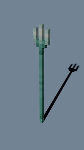 Trident from Minecraft free VR / AR / low-poly 3D model | CGTrader