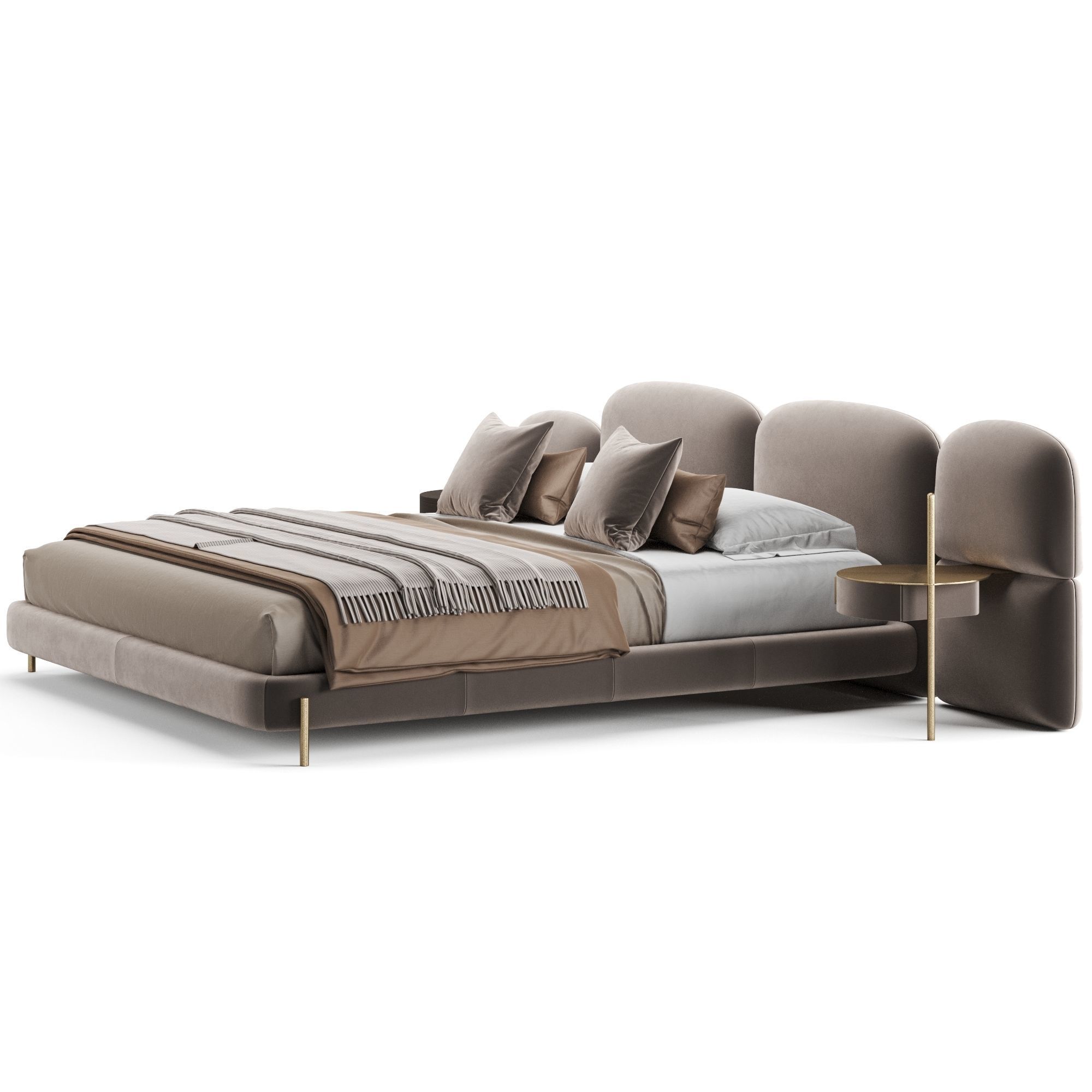 Baxter Stone Bed 3D model | CGTrader