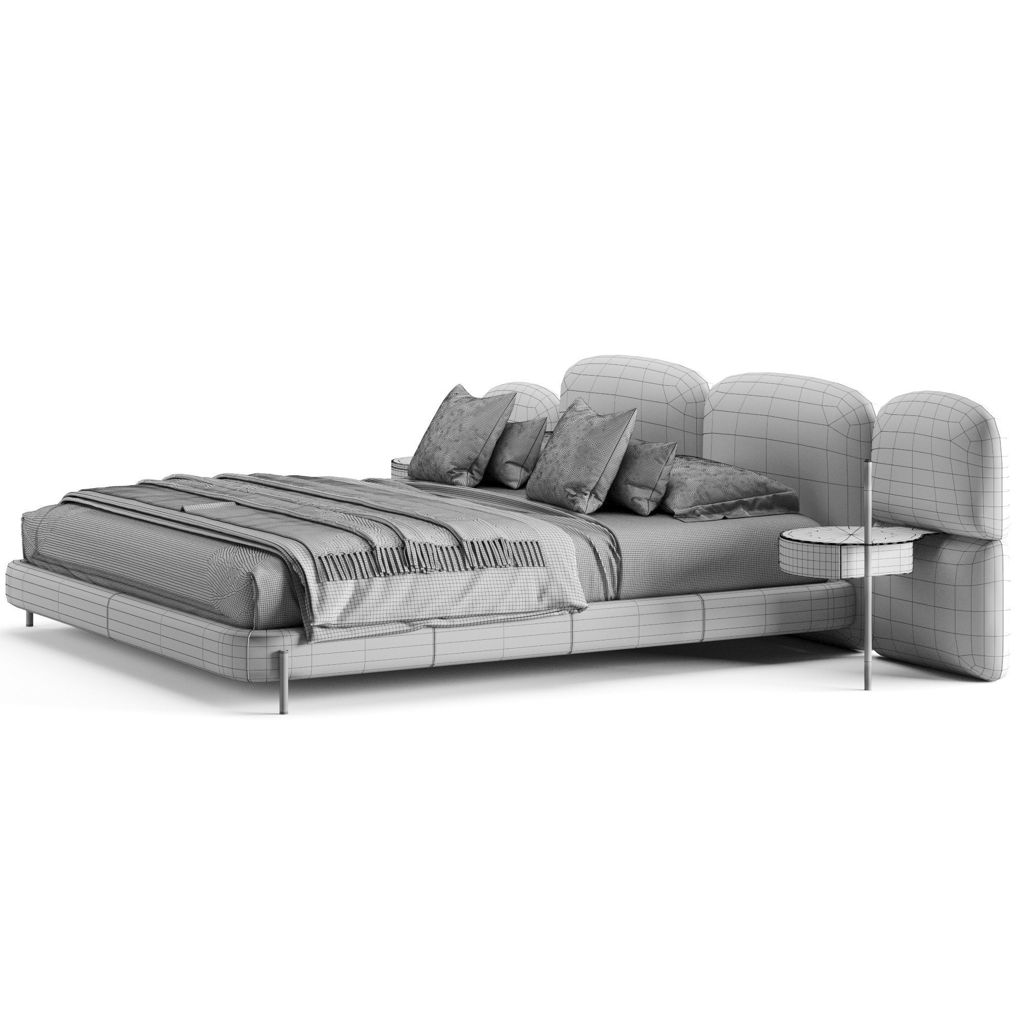 Baxter Stone Bed 3D model | CGTrader