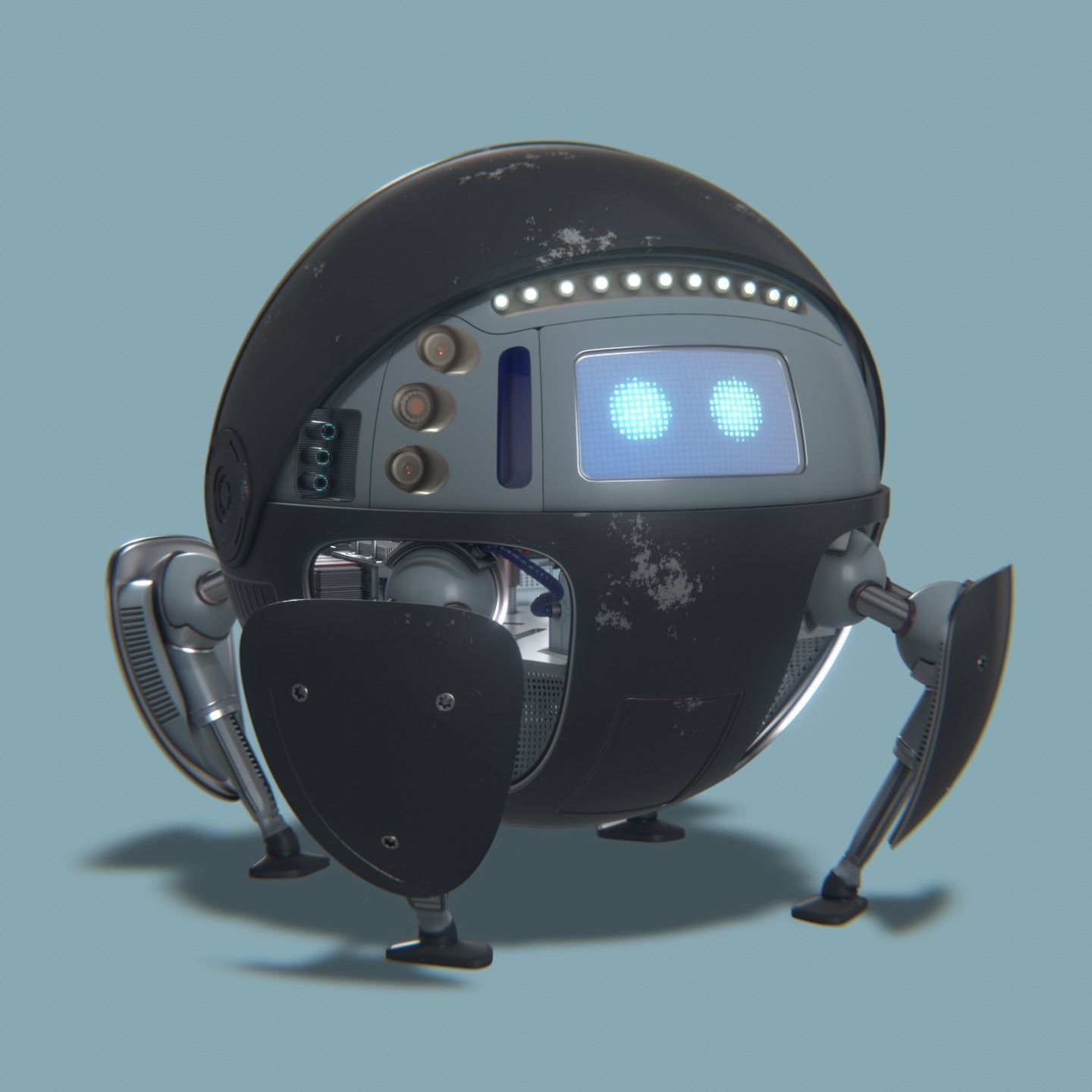 RoboBall 3D model rigged | CGTrader