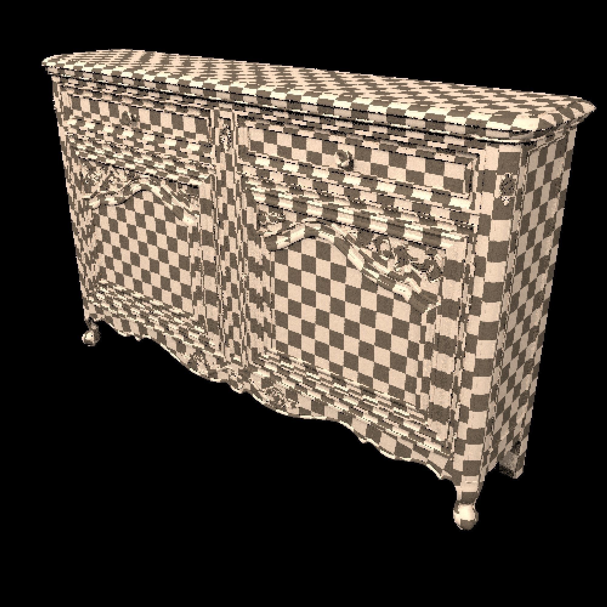 Old painted table free 3D model | CGTrader