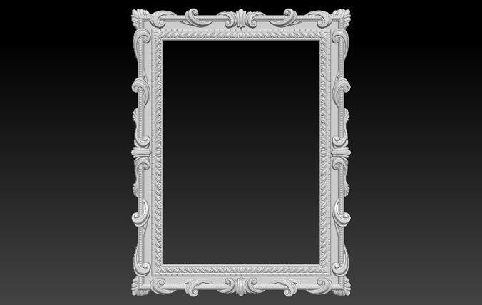Carved Picture Frame 3D model 3D model 3D printable | CGTrader
