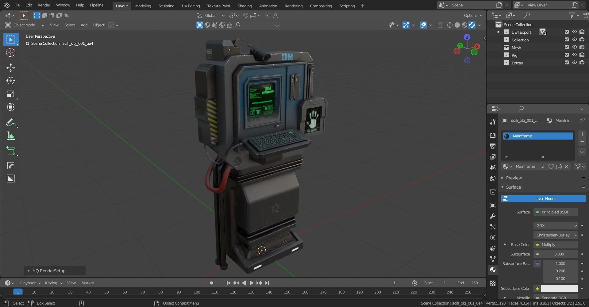 3D model Scifi Mainframe Computer VR / AR / low-poly | CGTrader