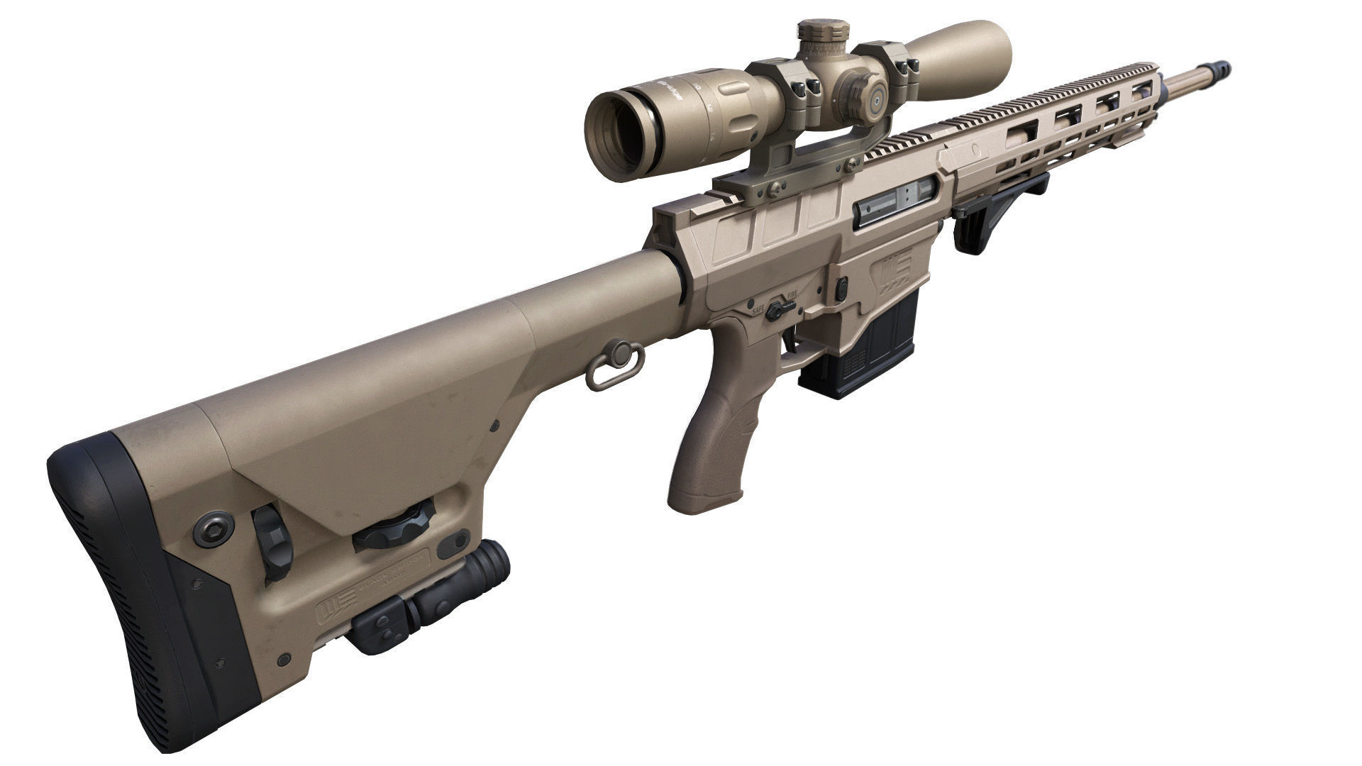 3D model Modern precision rifle VR / AR / low-poly | CGTrader