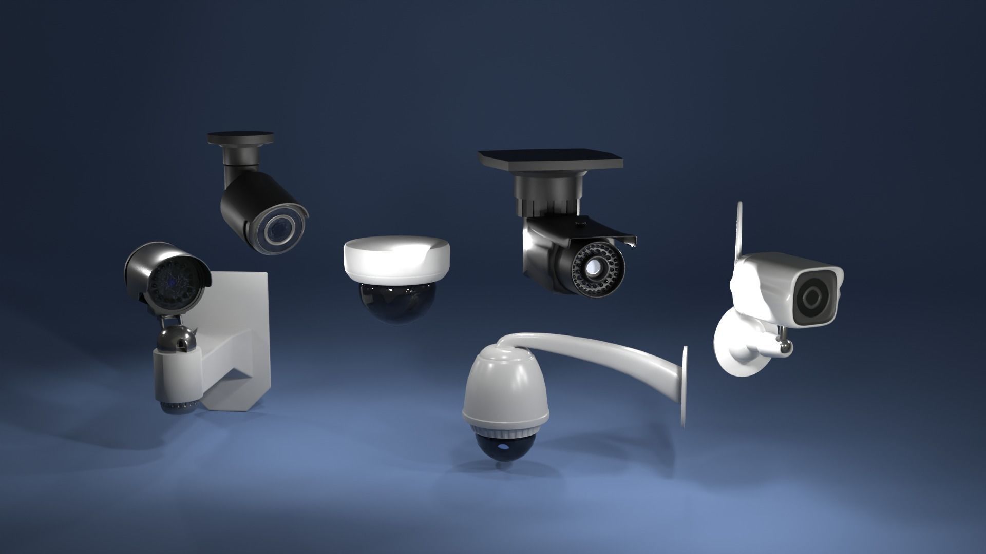 3D model Security cameras Pack VR / AR / low-poly | CGTrader