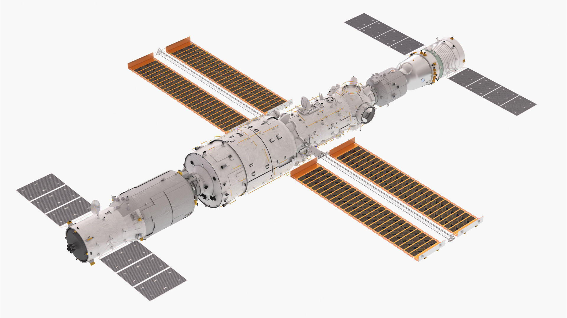 Chinese Space Station Tiangong 3D model animated rigged | CGTrader