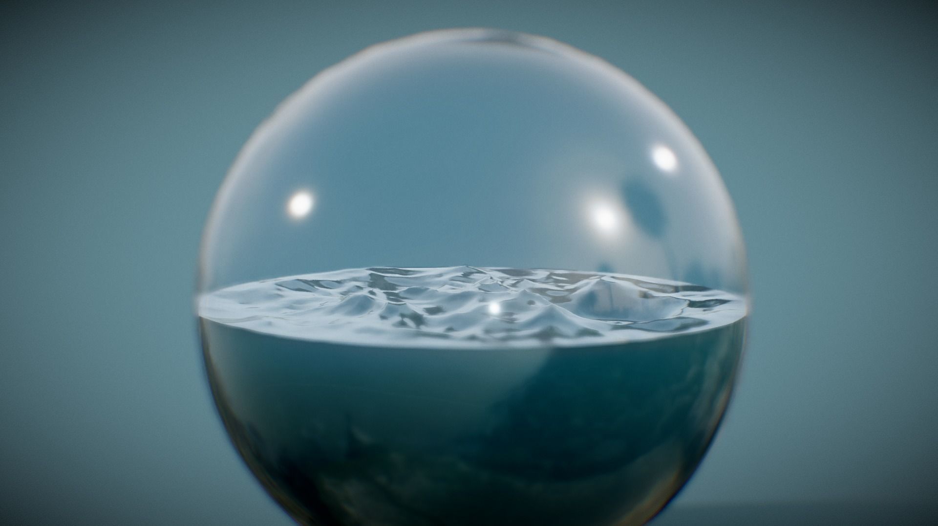 Sea Waves In The Ball 3D model animated | CGTrader
