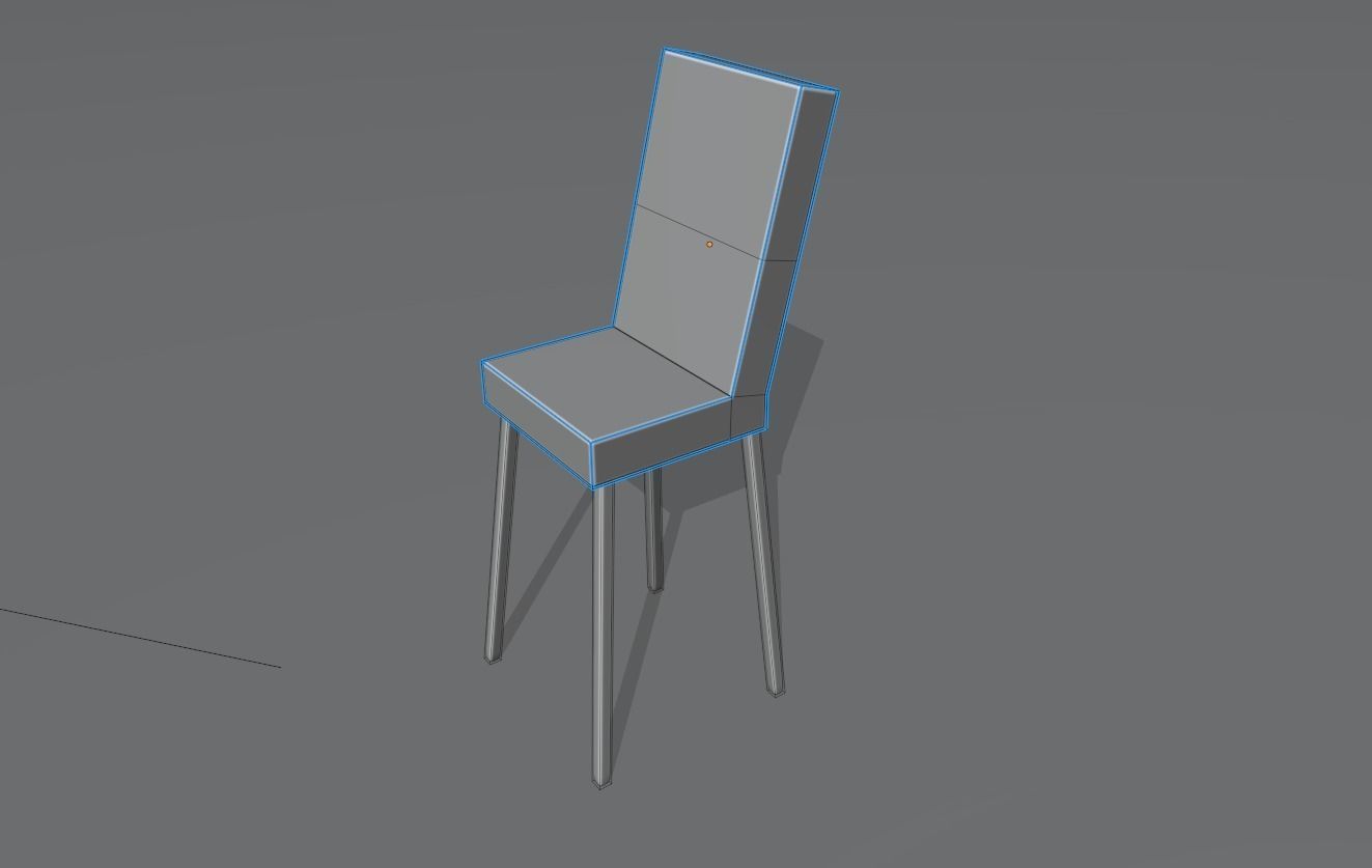Simple kitchen chair free 3D model | CGTrader