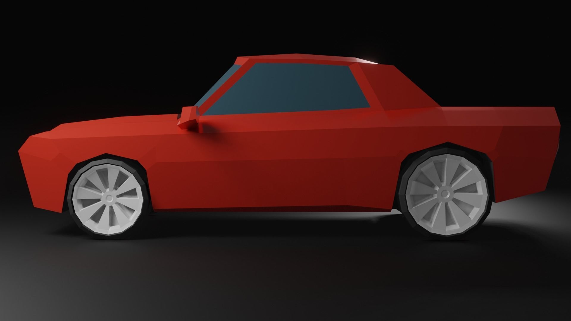 Low-Poly Red Car free VR / AR / low-poly 3D model | CGTrader