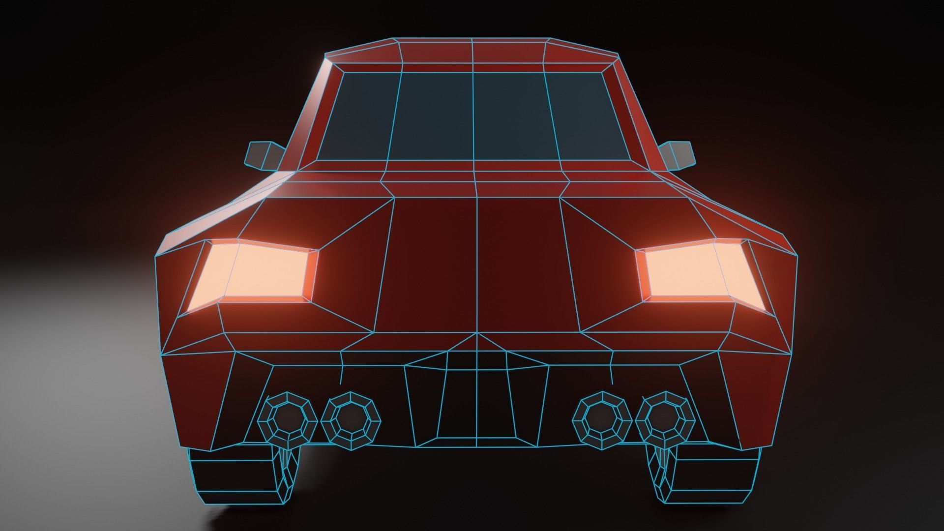 Low-Poly Red Car free VR / AR / low-poly 3D model | CGTrader