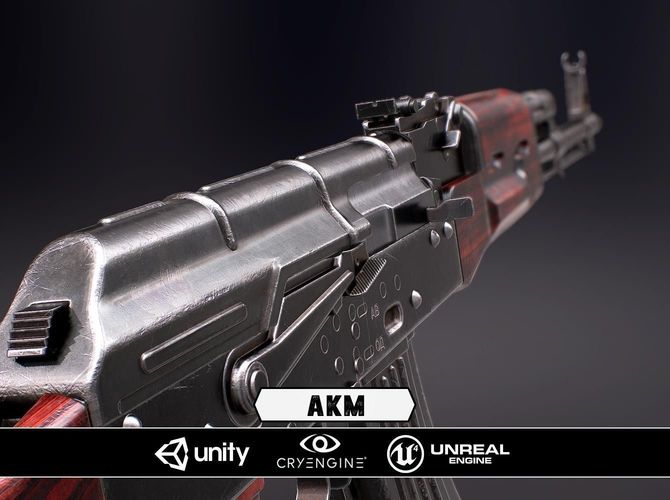 3D model AKM - Model and Textures VR / AR / low-poly | CGTrader
