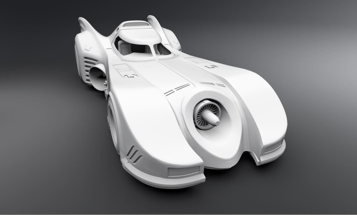 Batmobile Scale model 3D model 3D printable | CGTrader