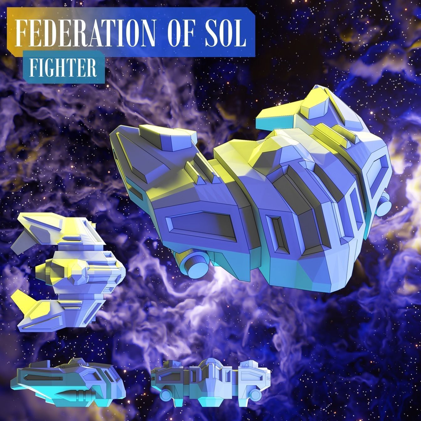 Twilight Imperium Ships Federation of Sol free 3D model 3D printable ...